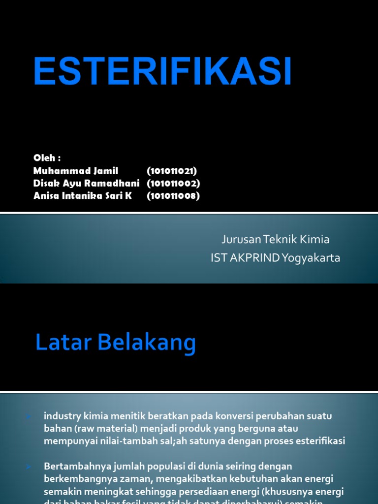 Esterifikasi | PDF | Sains & Matematika