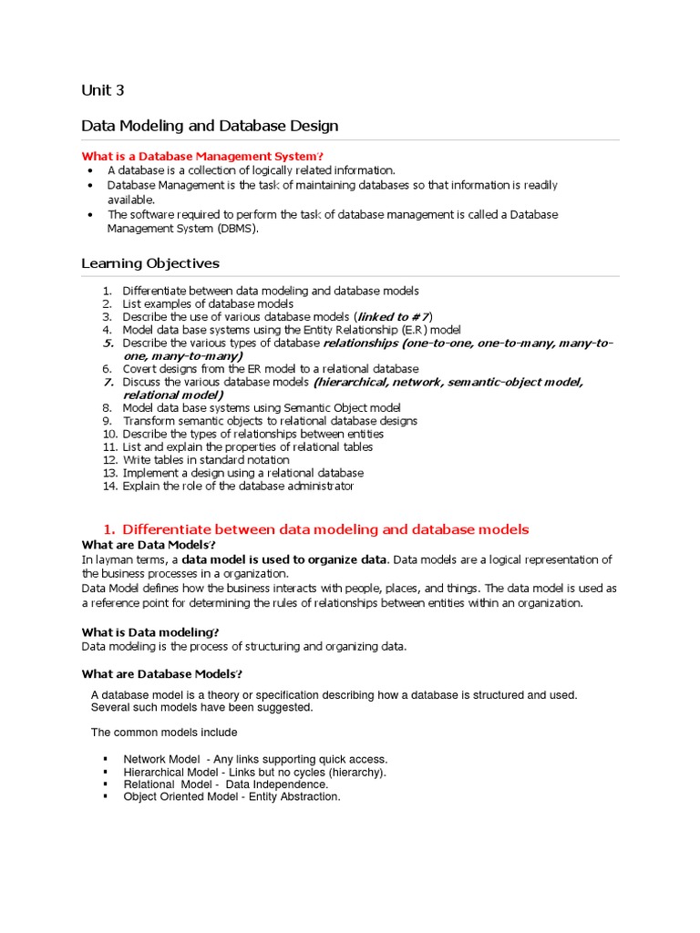 Data Modeling and Database Design | PDF | Data Model | Databases