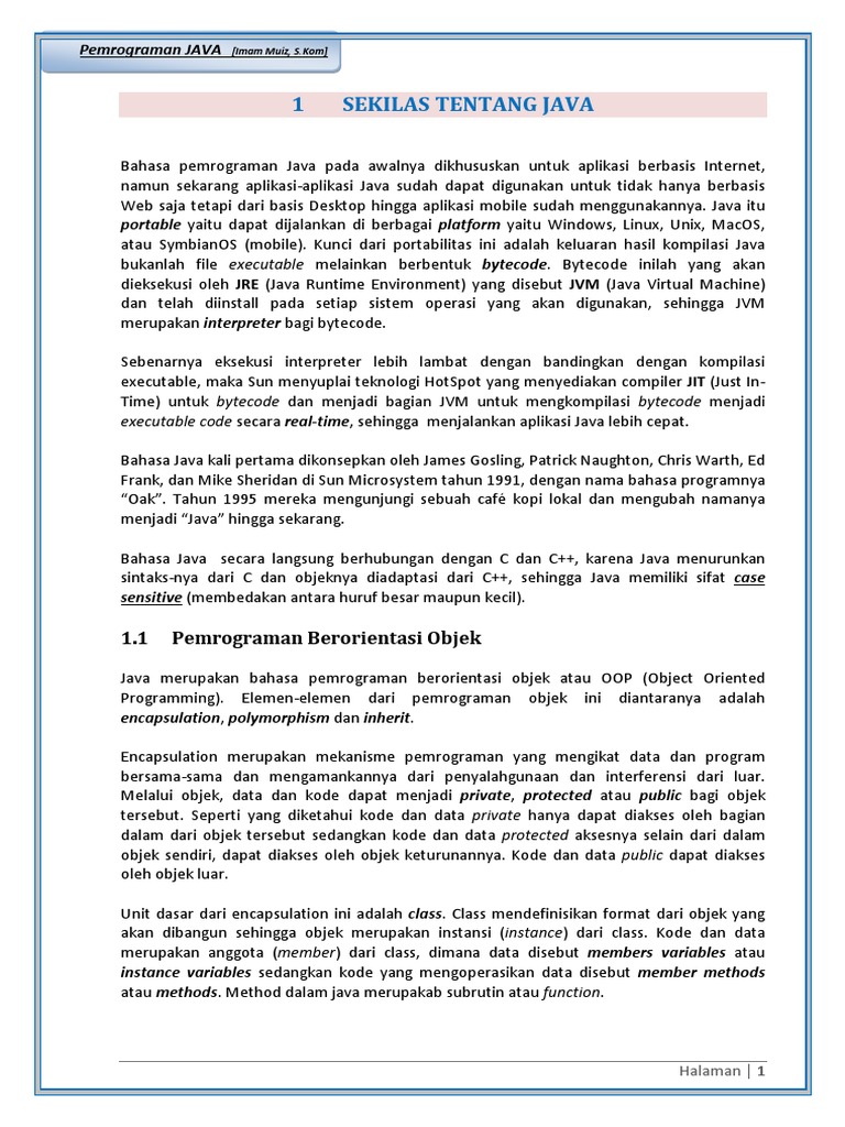 Pemrograman Java | PDF