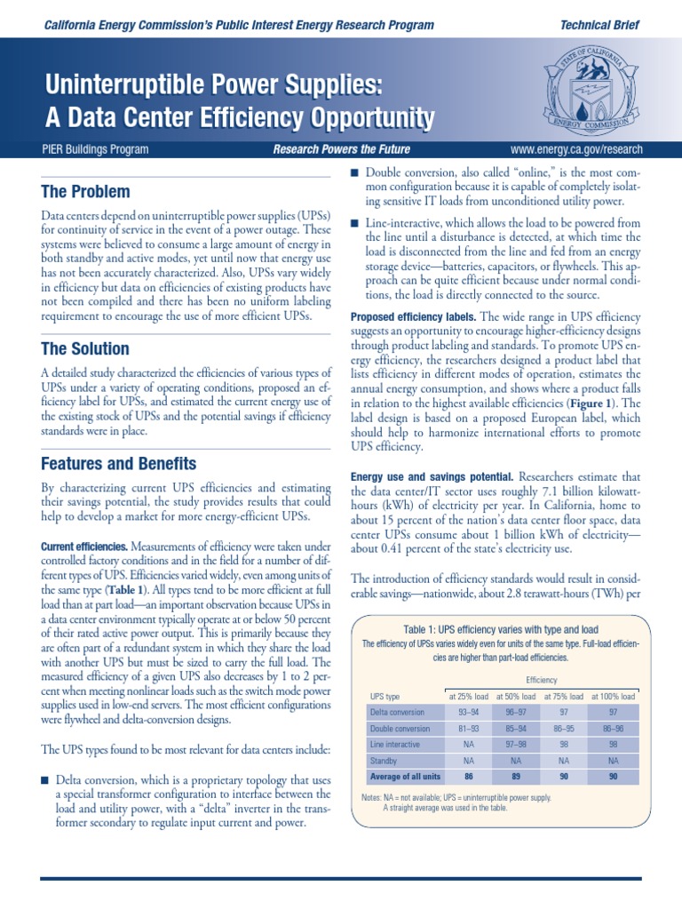 Cec TB 45 Upsdatacenter | PDF | Data Center | Efficient Energy Use