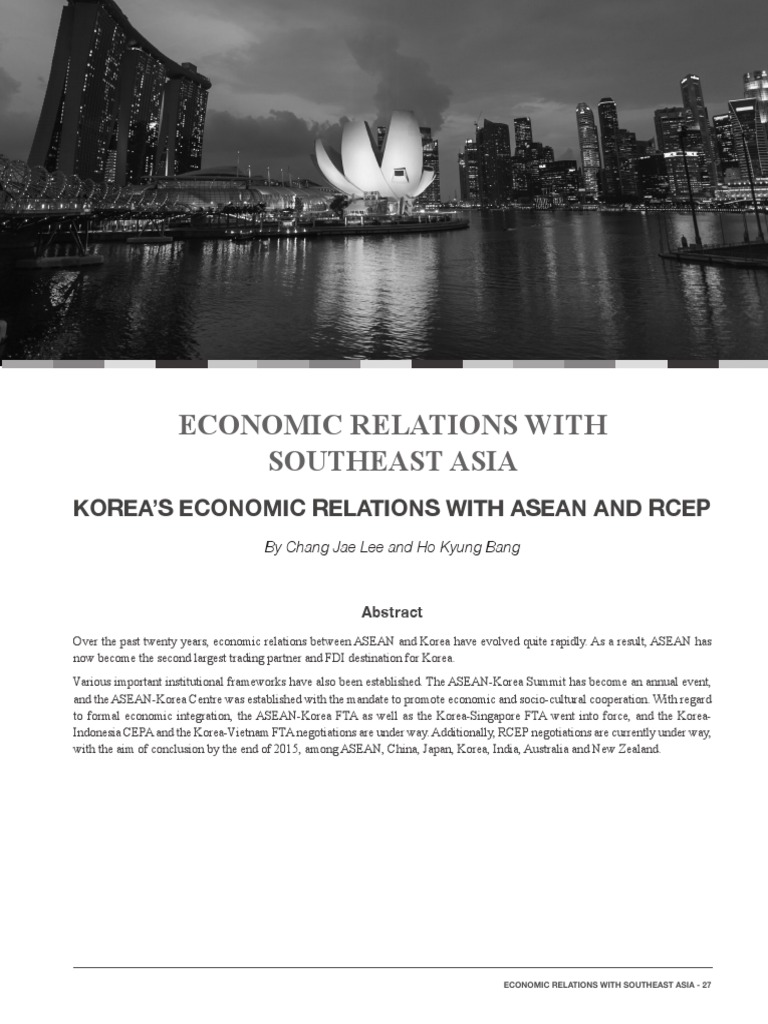 Korea's Economic Relations With ASEAN and RCEP | PDF | Asean Free Trade ...