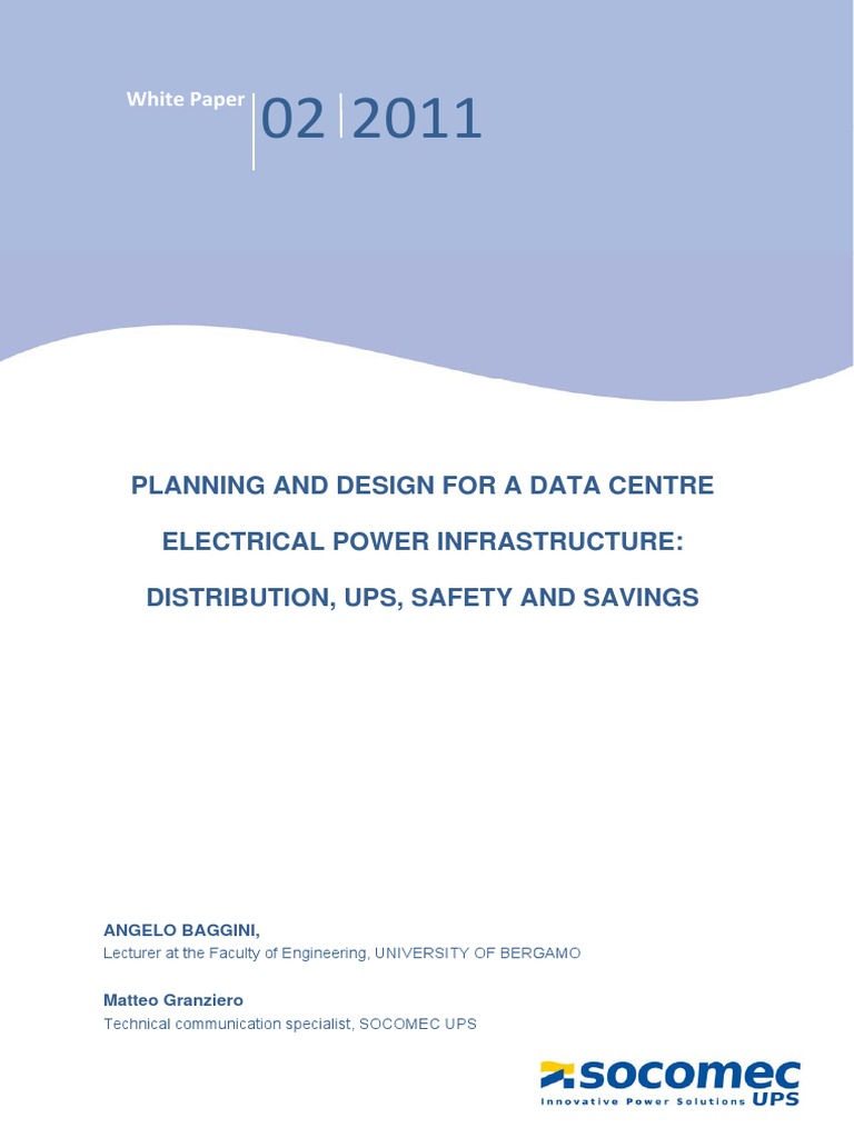 SOCOMEC White Paper For Planning A DATA CENTRE Electrical ...