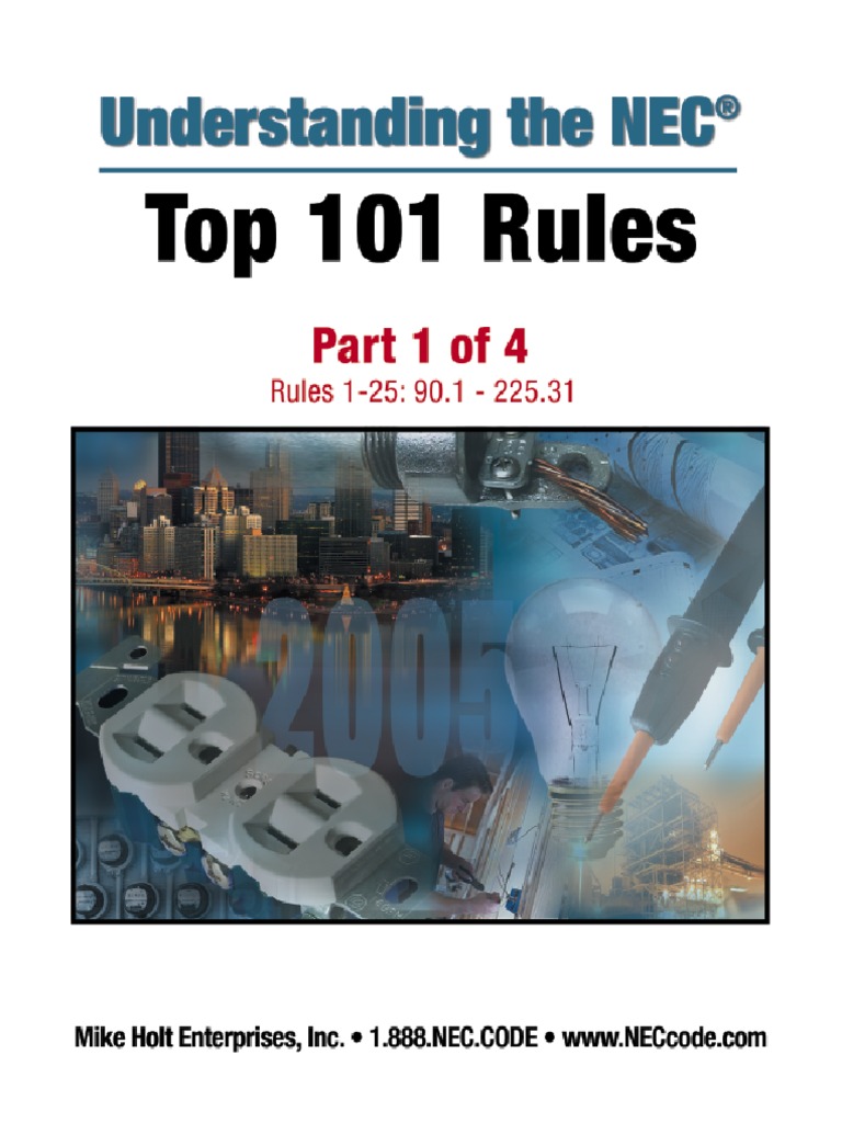 Top 101 Rules NEC Part 1 | PDF | Electrical Wiring | Electromagnetism