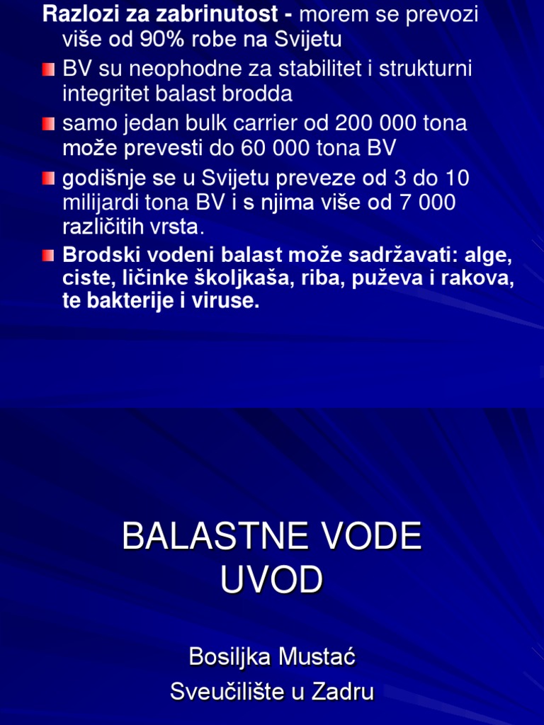 Balastne Vode | PDF