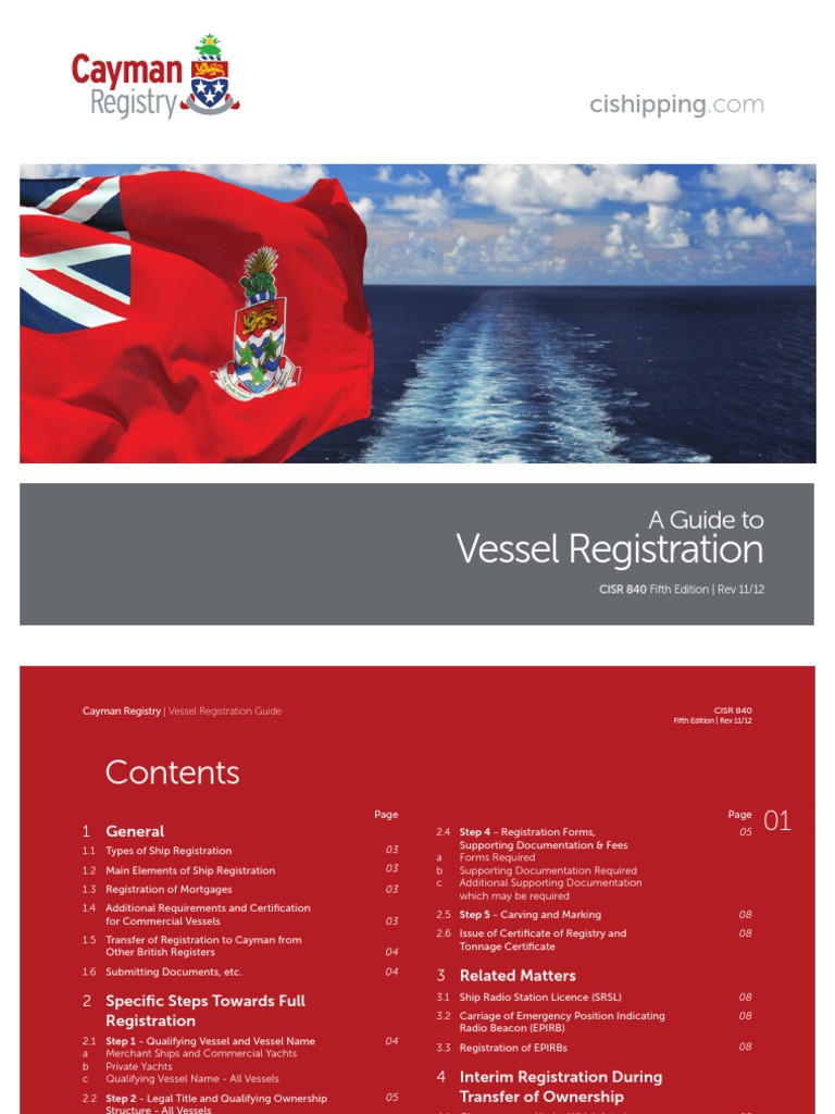 Vessel Registration Guide | PDF | Ships | Shipping