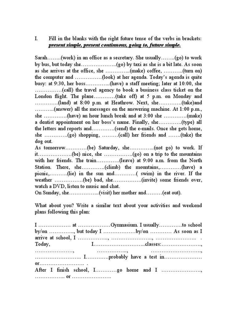Ways of Expressing The Future. Worksheet | PDF | Morphology | Onomastics