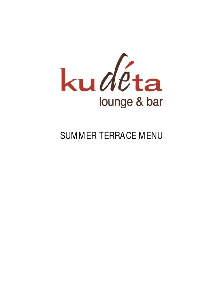 Kudeta Menu | PDF | Whisky | Salad