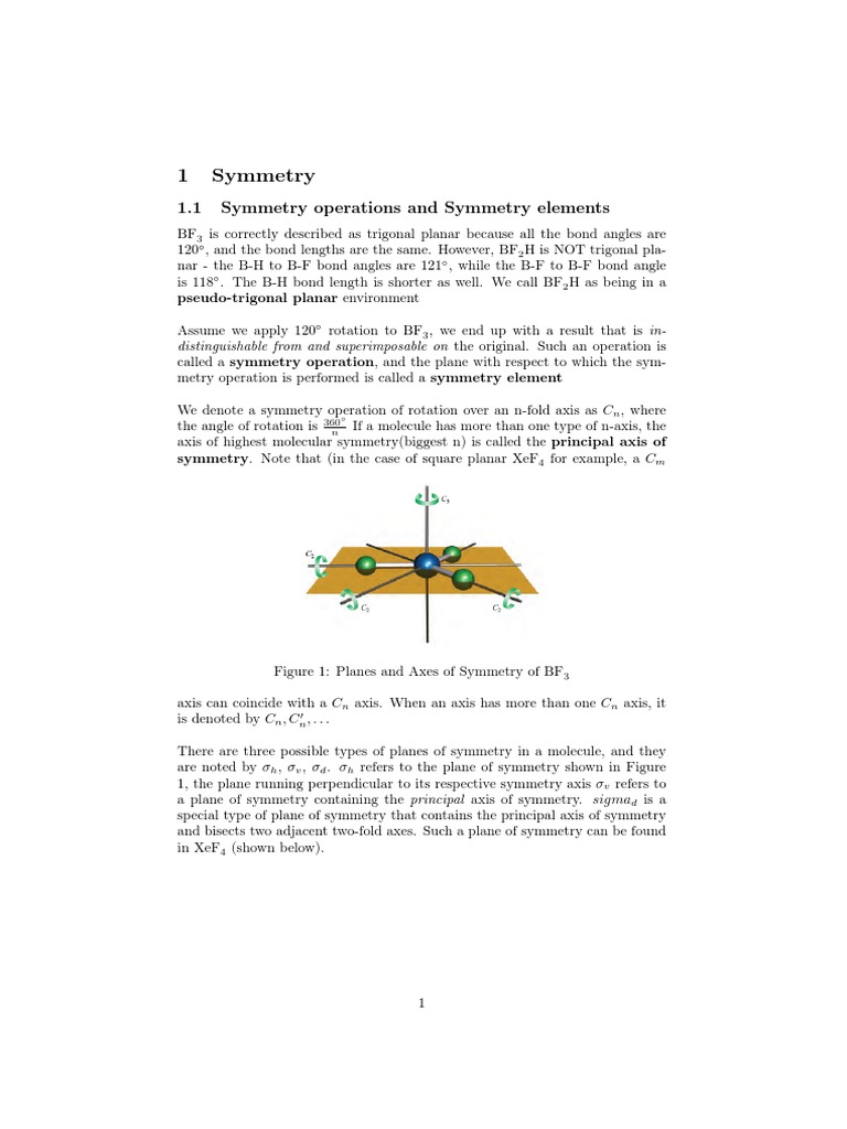 Inorganic Chemistry - Point Groups and D Block Trends | PDF ...