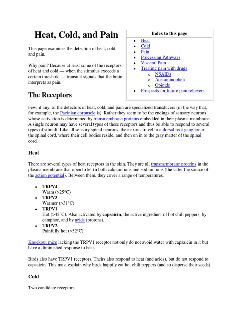 Heat Cold Pain | PDF | Nonsteroidal Anti Inflammatory Drug | Pain