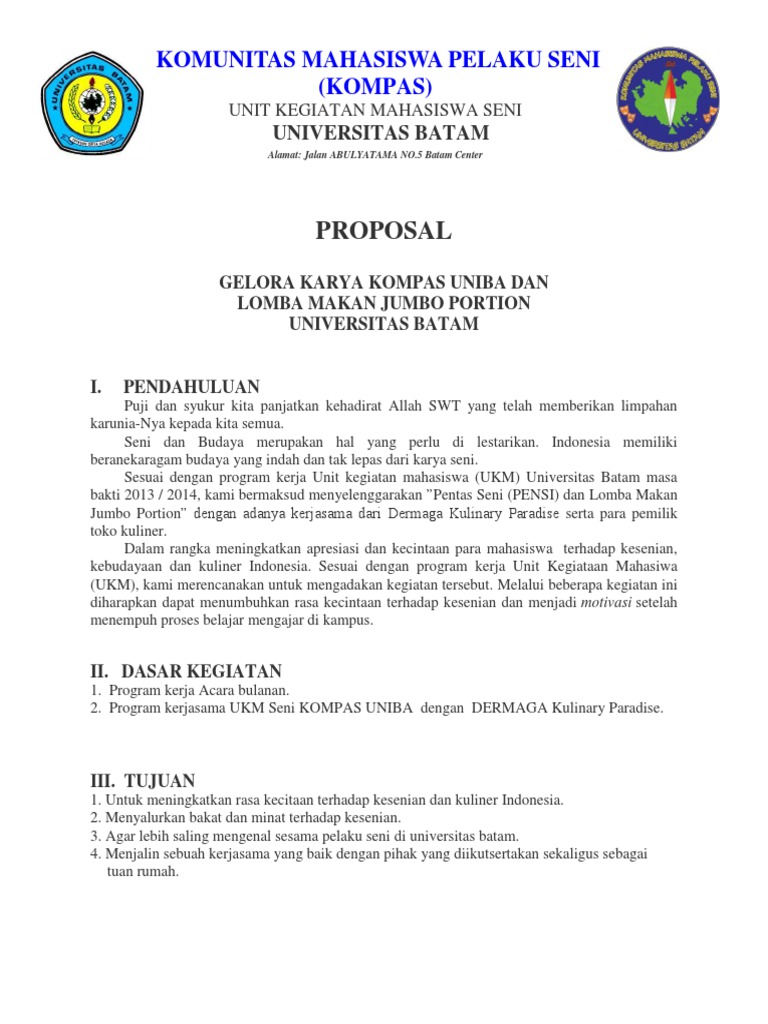 Contoh Proposal Kerjasama Kompas | PDF