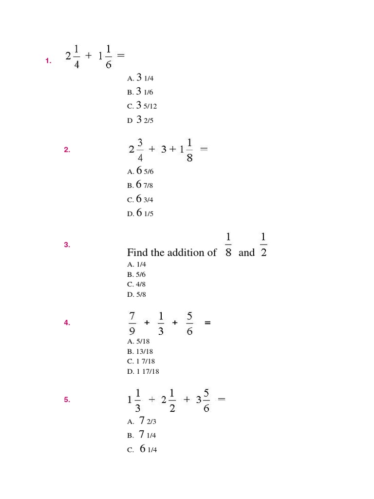 Fraction Question | PDF