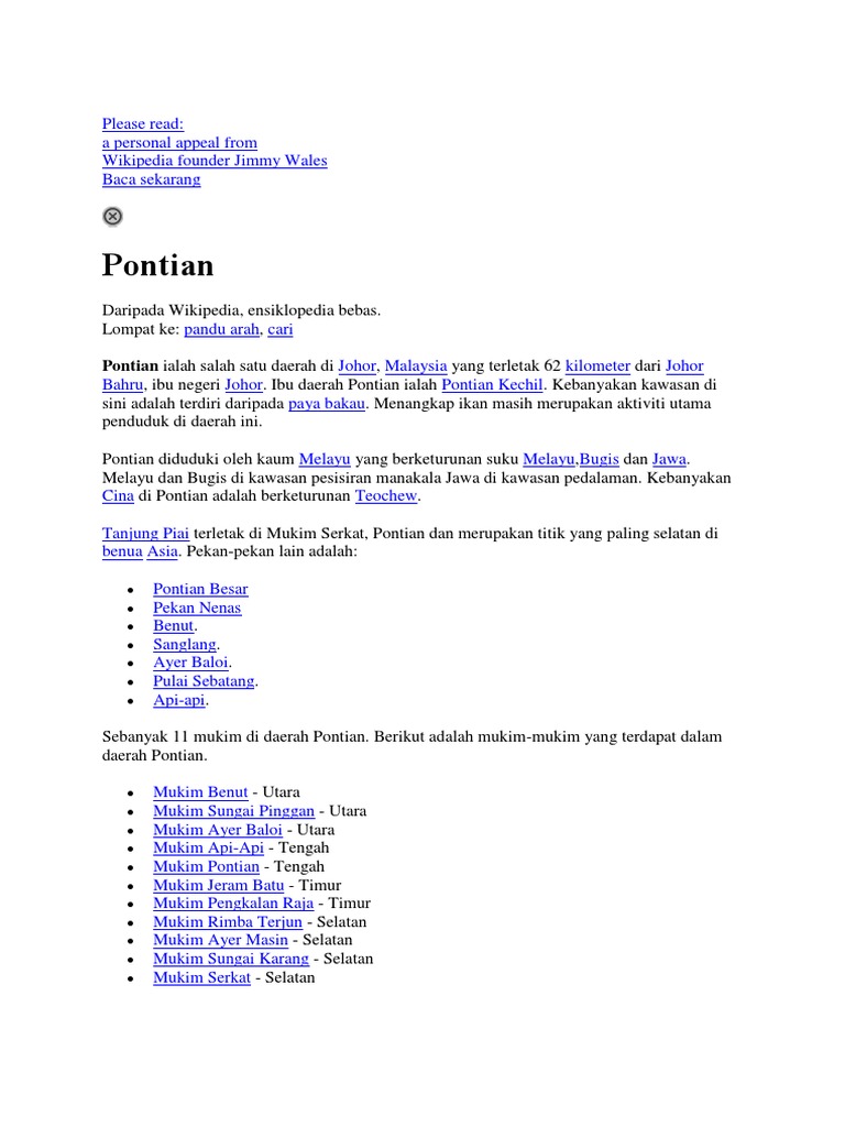 Sejarah Pontian | PDF