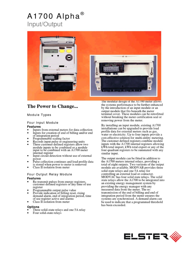 A1700 Input | PDF | Relay | Kilowatt Hour
