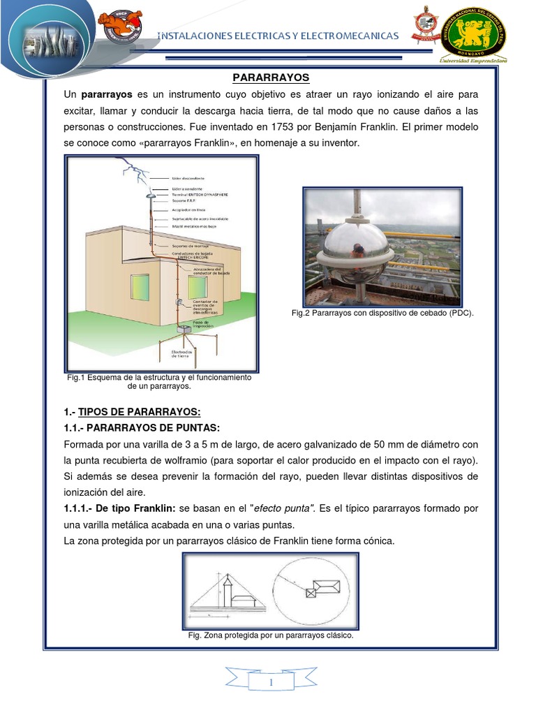 Informes de Pararrayos | PDF | Química | Ciencias fisicas