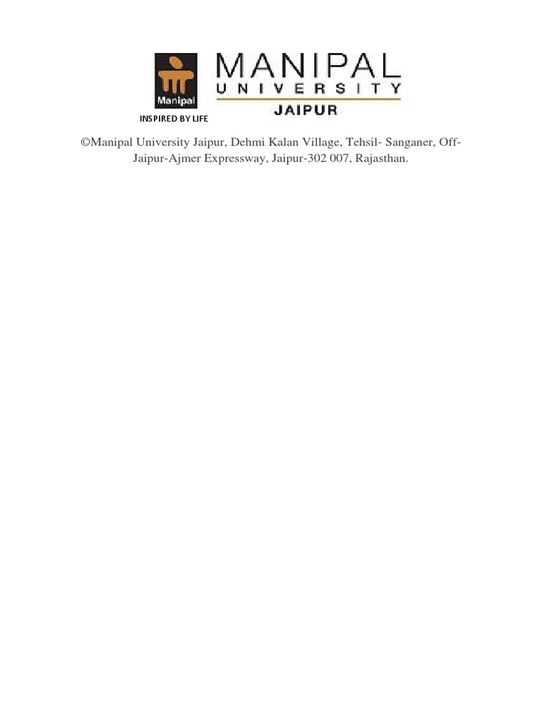 ©manipal University Jaipur, Dehmi Kalan Village, Tehsil-Sanganer, Off ...