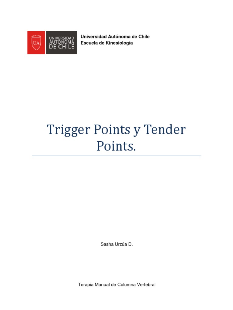 Tender y Trigger Point | PDF | Anatomia animal | Extremidades (anatomía)