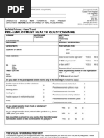 Health Screening Application Form Malta | PDF | Tuberculosis ...