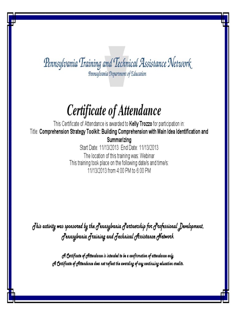 Main Idea Certificate | PDF | Career & Growth | Business