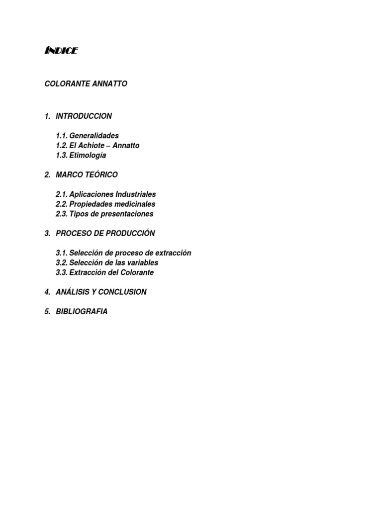 Colorante Natural Annatto: Usos y Producción | PDF | Alimentos | Naturaleza