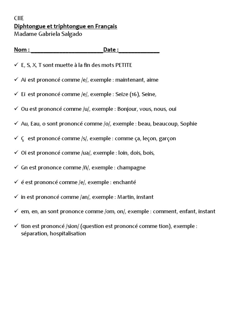 Diphtongue Et Triphtongue en Français | PDF
