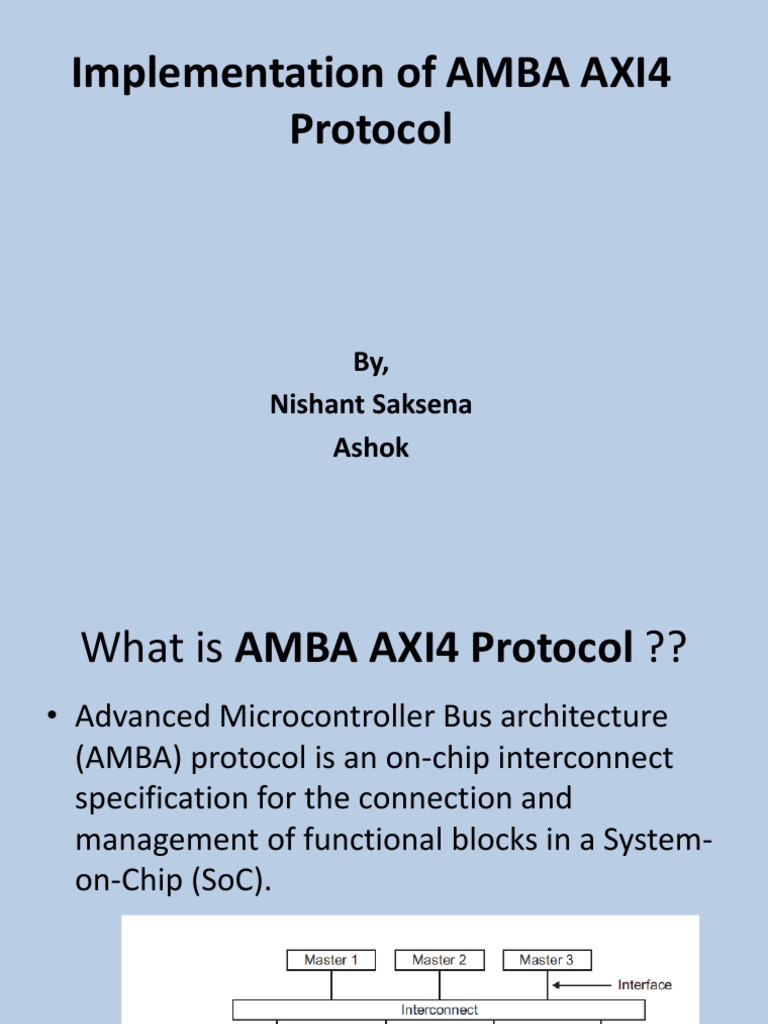 Implementation of AMBA AXI4 Protocol | PDF | Computer Engineering | Computing
