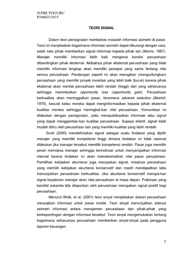 RMK Teori Signal | PDF