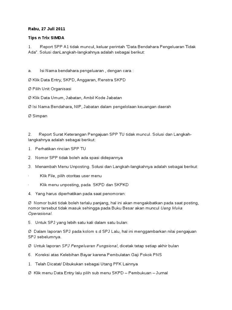 Tutorial Simda PDF | PDF