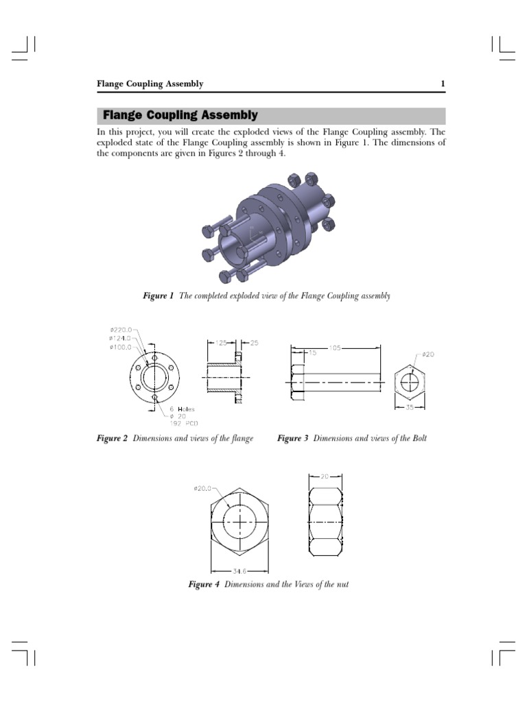Flange Coupling Assembly Dimensions | PDF