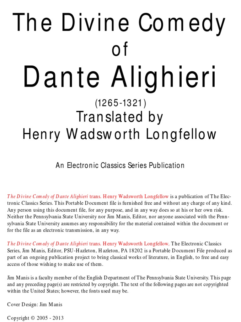 Dante's Divine Comedy (Inferno) | PDF | Divine Comedy