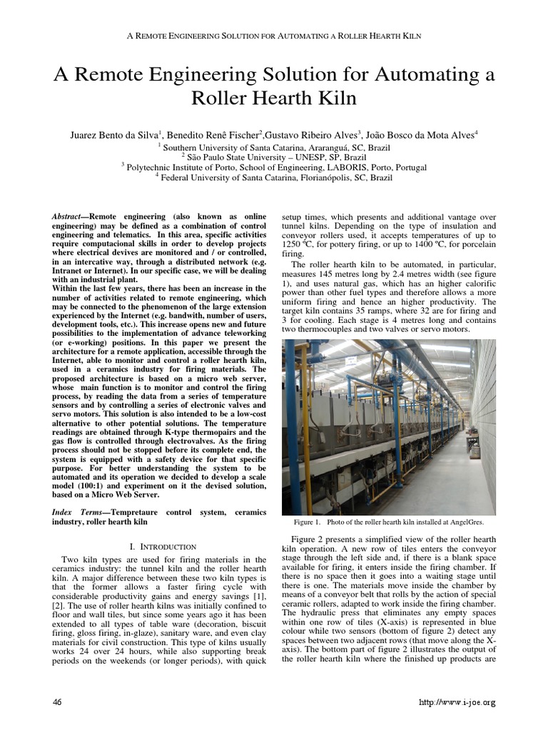 Roller Hearth Kiln - Ijoe | PDF | Communications Protocols | Internet Protocols