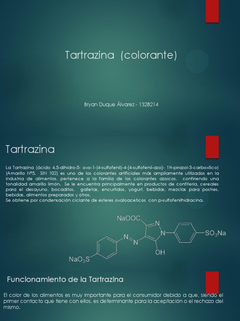 Tartrazina (Colorante) | PDF