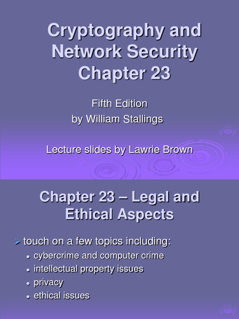 Cryptography and Network Security: Fifth Edition by William Stallings ...