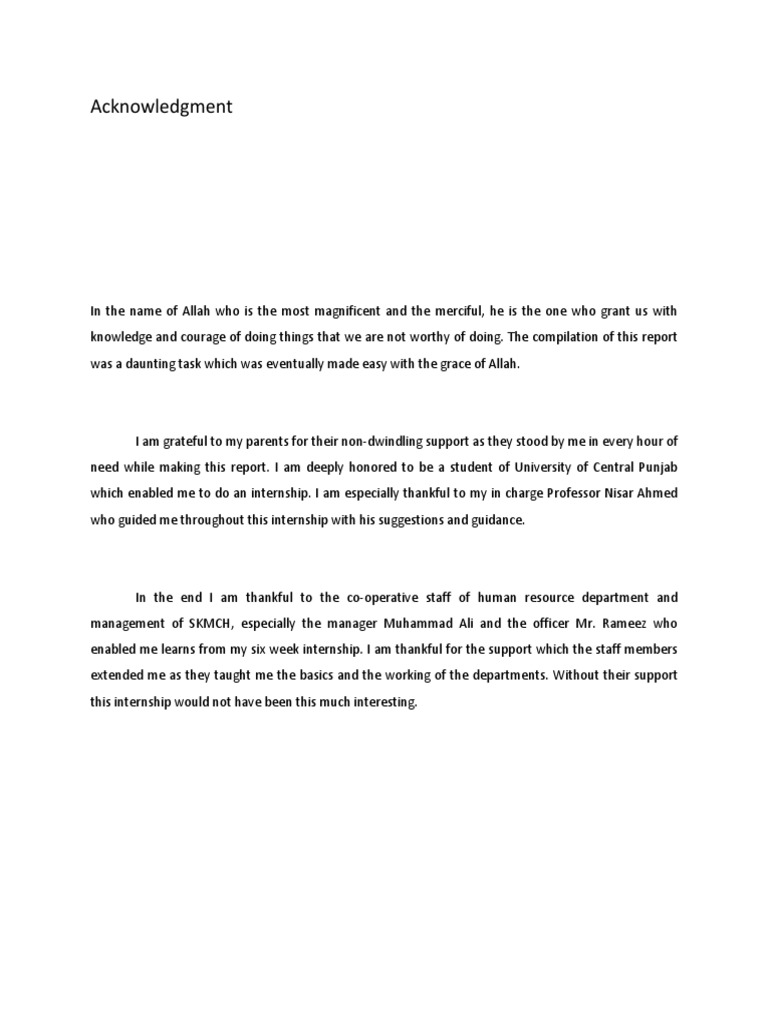 Acknowledgement | PDF | Behavior Modification | Cognition