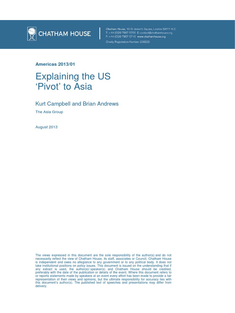 Explaining The US Pivot' To Asia: Kurt Campbell and Brian Andrews | PDF ...