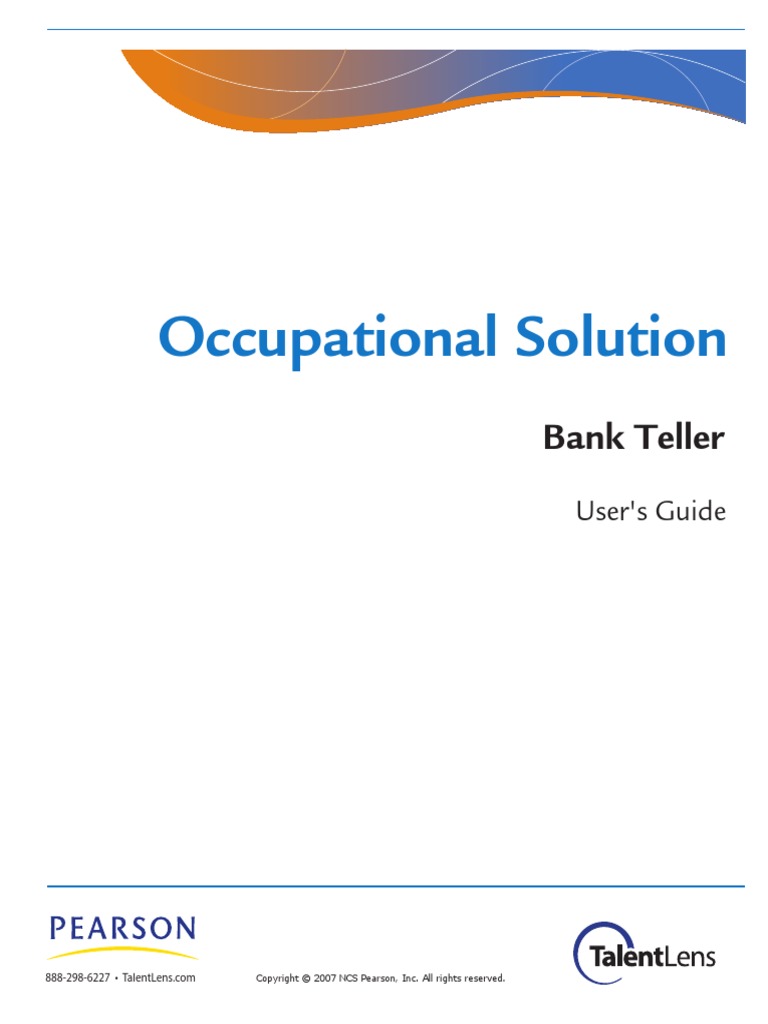 User's Guide For Bank Teller | PDF | Educational Assessment | Validity ...