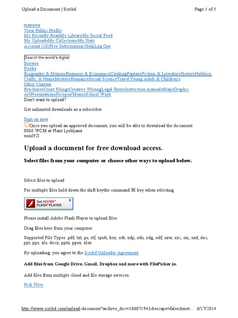 2nd Step To Upload Doc From Scribd | PDF | Scribd | Web Page