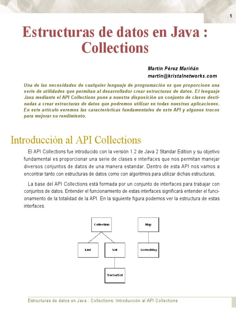 Estructuras de Datos en Java - Collections | PDF | Java (lenguaje de ...