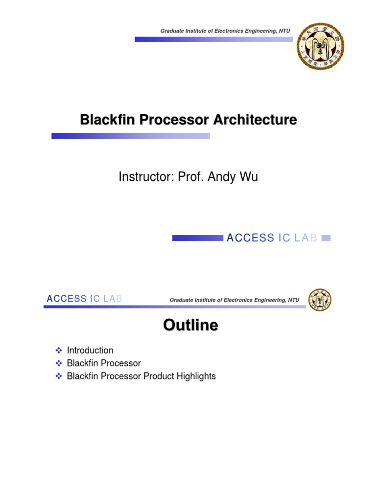 Blackfin Processor Overview | PDF | Instruction Set | Central Processing Unit