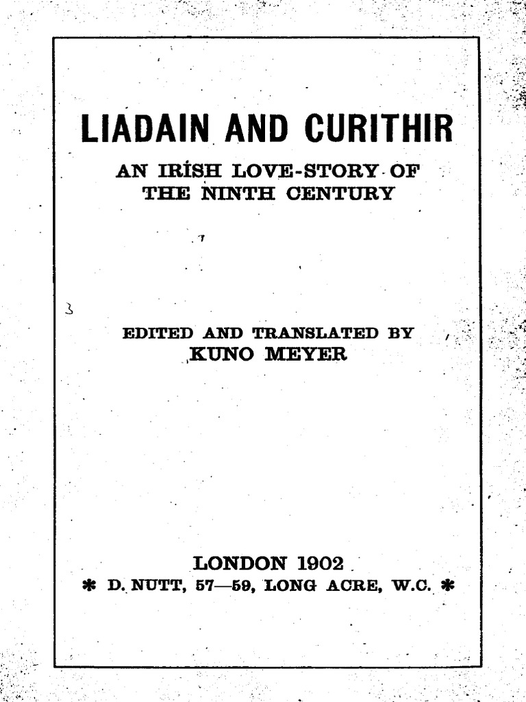 Meyer Liadain and Curithir | PDF | Poetry