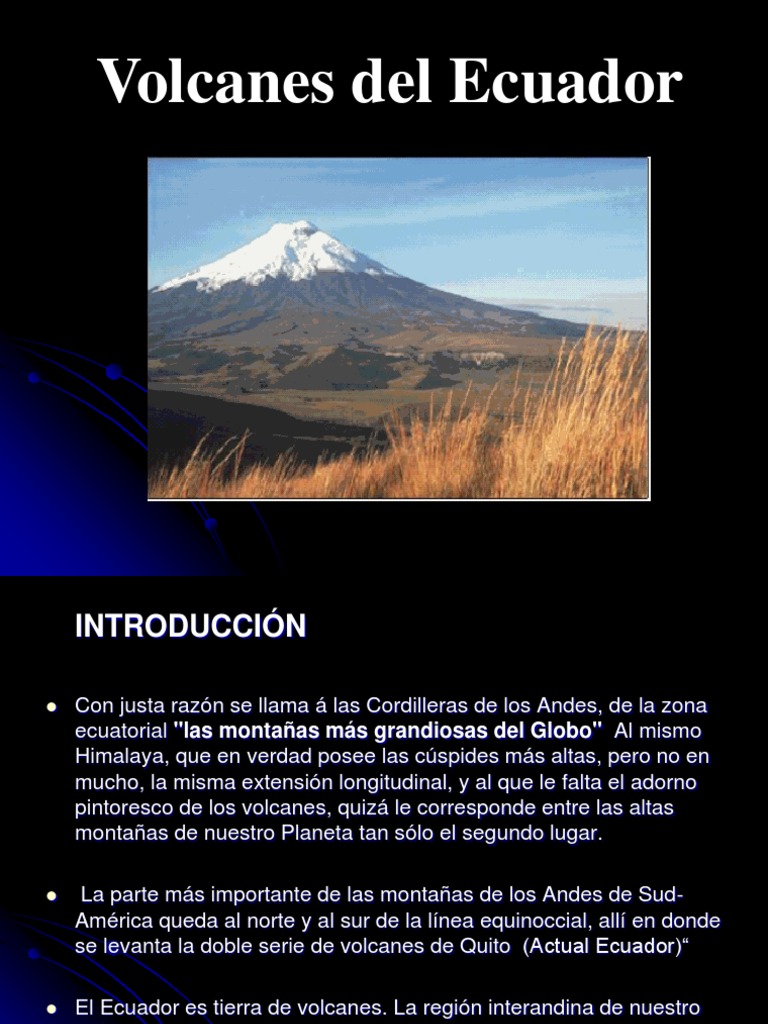 Volcanes Del Ecuador | PDF | Ciencias sociales | Viajes y turismo