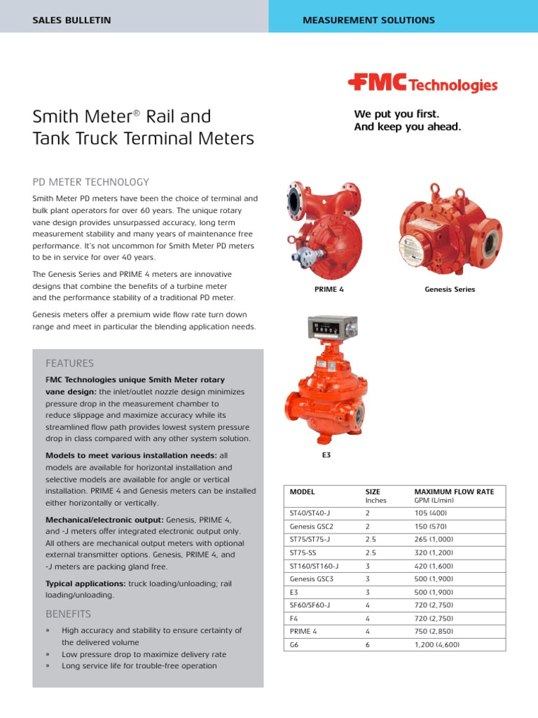 (SB007A1E) Smith Meter® Rail and Tank Truck Terminal Meters | Flow ...