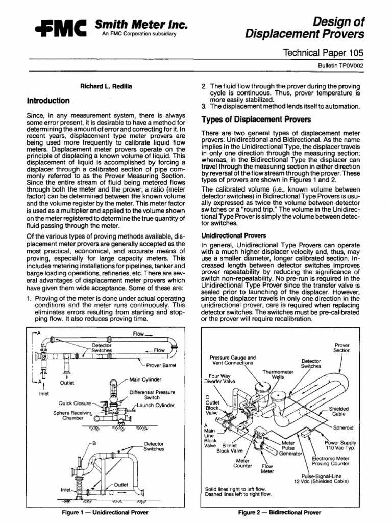 (TP0V002) Design of Displacement Provers | PDF | Valve | Flow Measurement