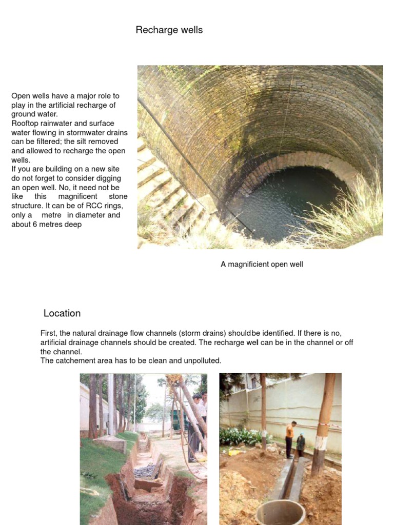 Recharge Well | PDF | Groundwater | Drainage