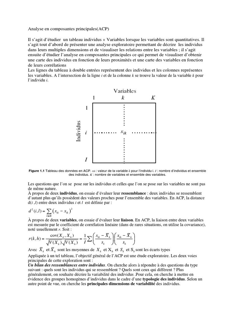 Analyse en Composantes Principales | PDF | Corrélation (statistiques ...