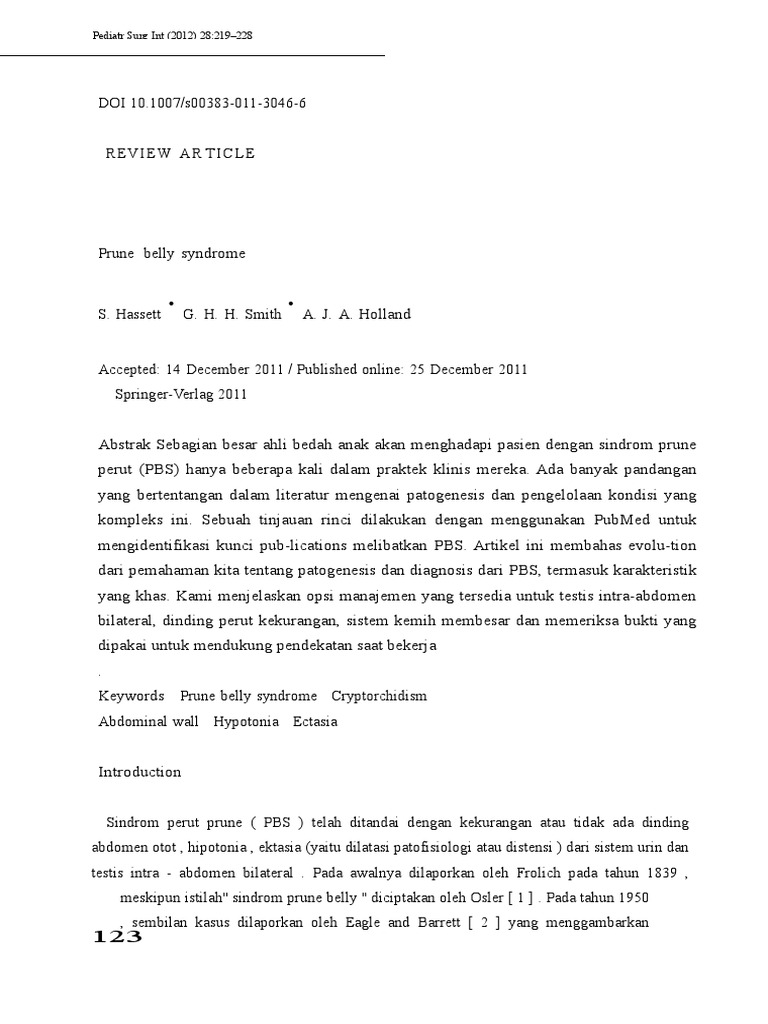 Overview of Prune Belly Syndrome | PDF | Genitourinary System | Urinary ...
