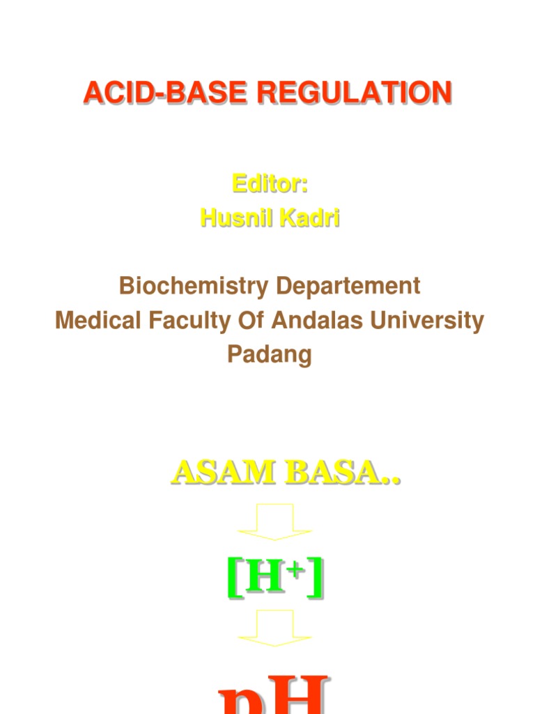 Acid-Base Regulation in the Body: The Roles of Chemical Buffers, Respiration, and the Kidneys in ...