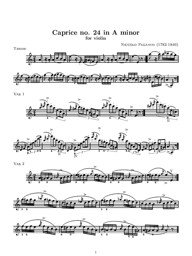 Caprice 24 Partitura | PDF