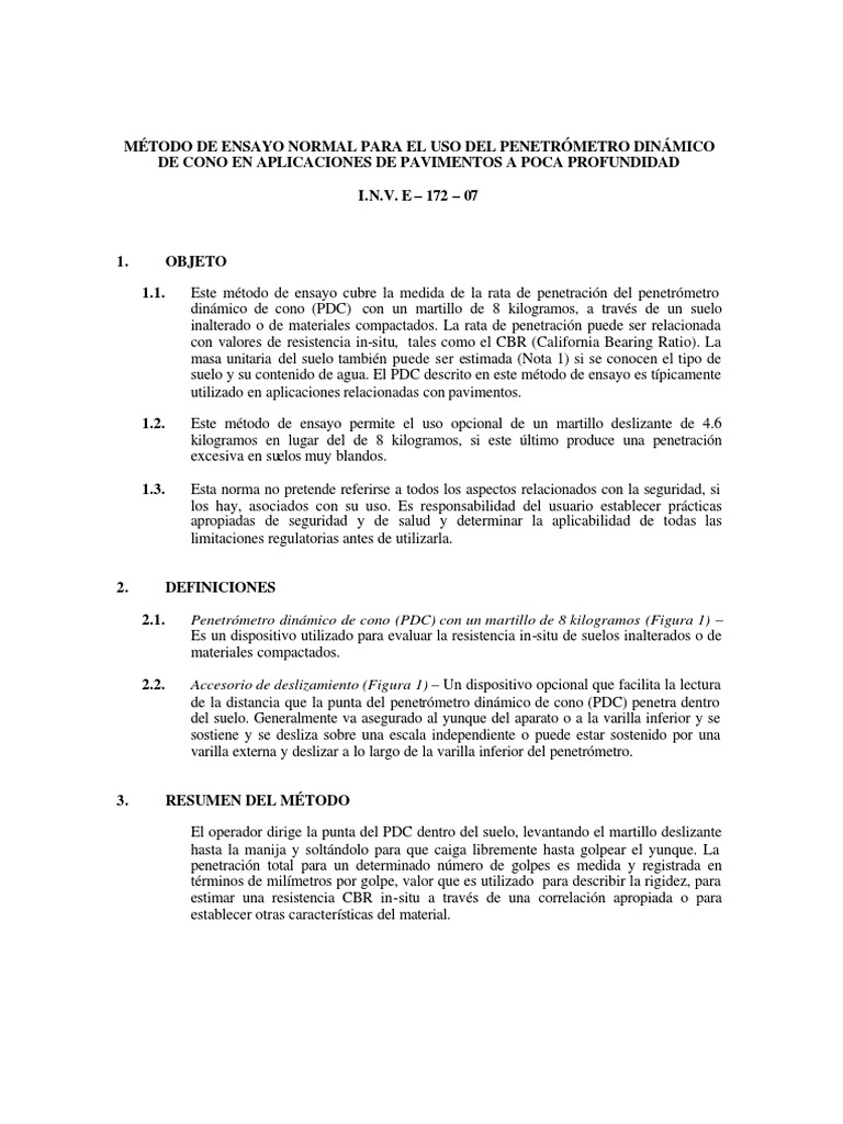 Norma INV E-172-07 | PDF | Acero | Cantidades fisicas