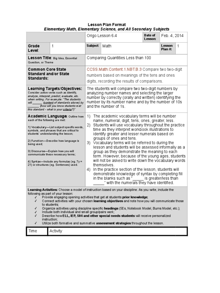 Task 1b - Lesson Segments | PDF | Educational Assessment | Lesson Plan