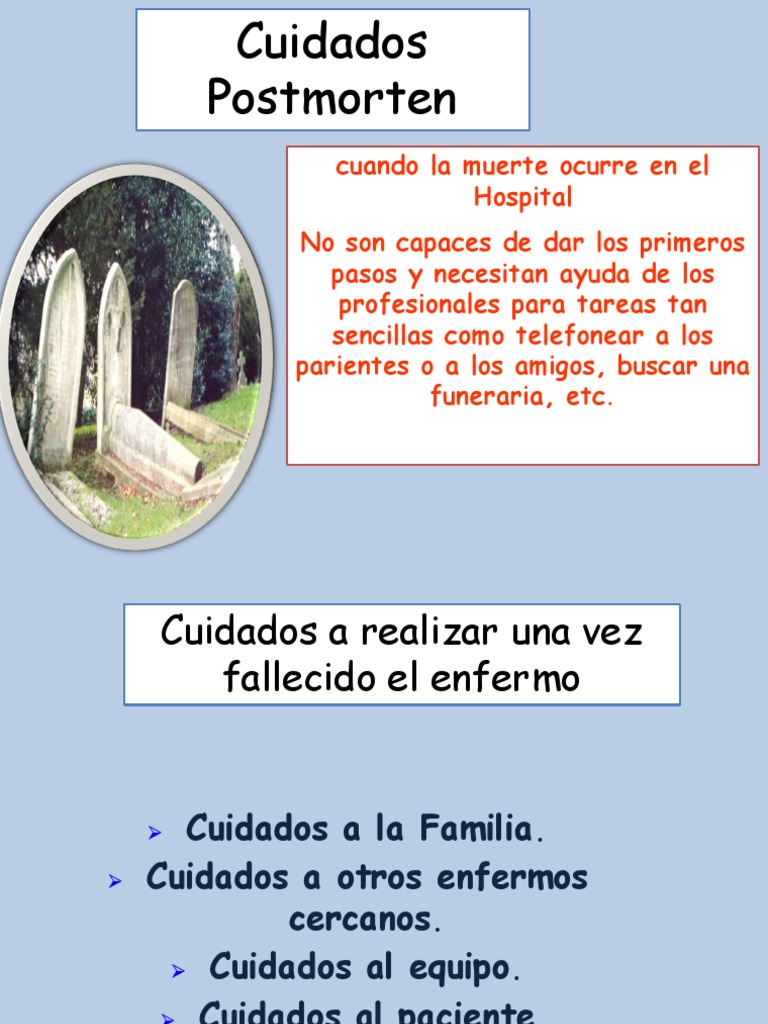 Cuidados Postmortem | PDF | Dolor | Enfermería